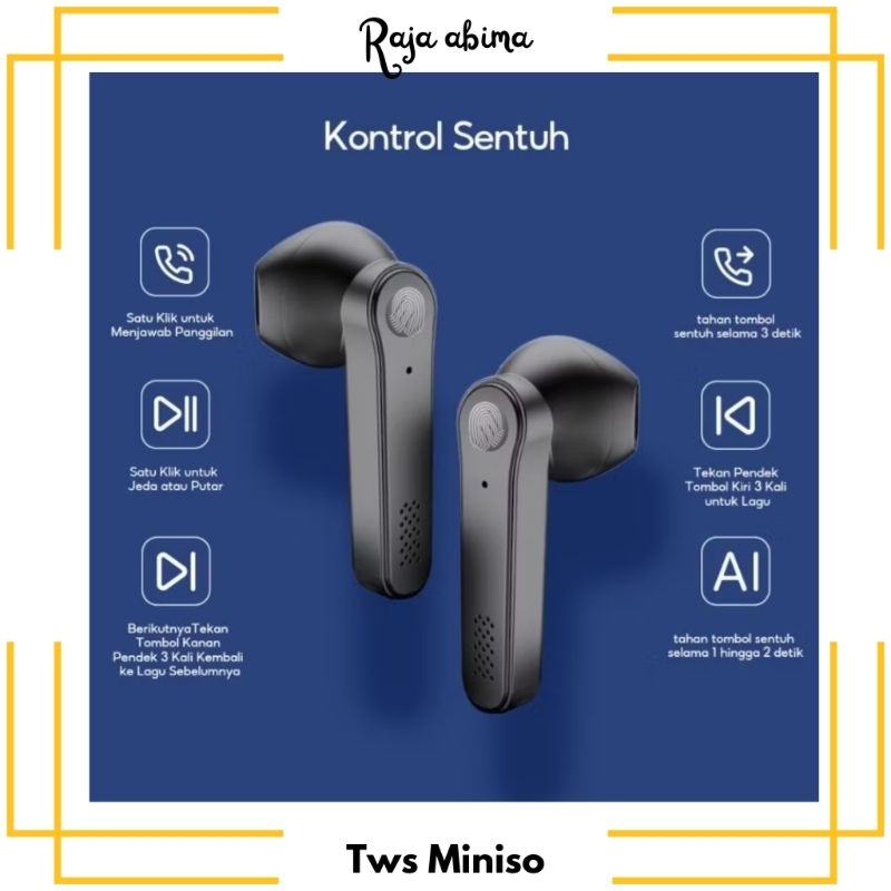 Jual headset bluetooth tws miniso x16 | Shopee Indonesia