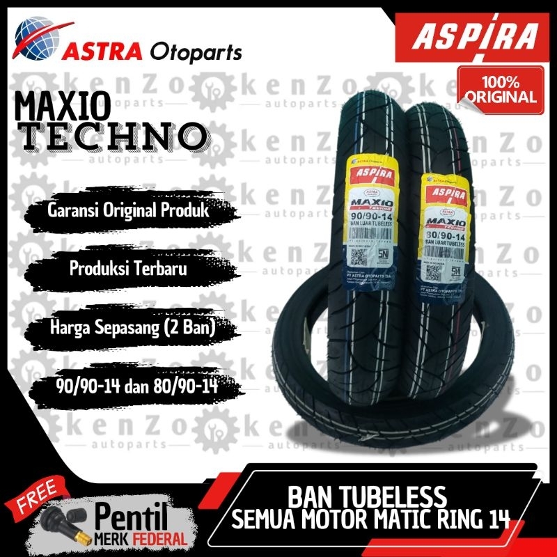 Jual [Baru & Original] [Tubeless] Paket Ban Semua Motor Matic Honda Ring 14 Produksi Terbaru ...