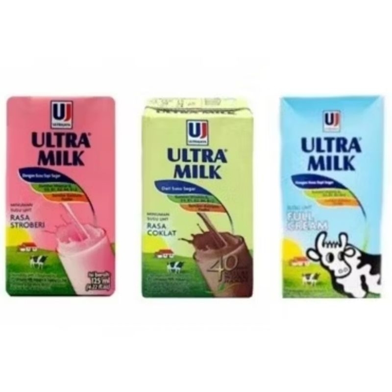 Jual SUSU ULTRA MILK 125 ML | Shopee Indonesia