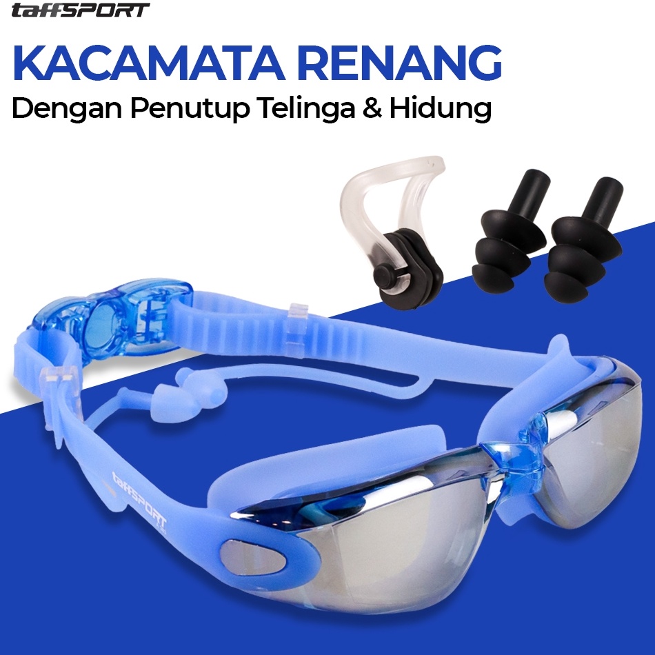 Jual Ready Favorit Kacamata Renang dengan Penutup Telinga dan Hidung ...