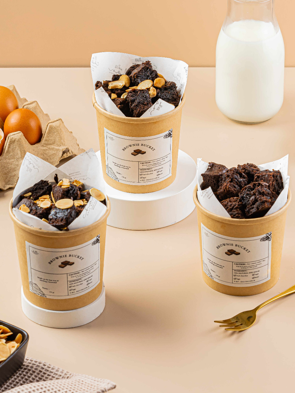 Jual Brownies Bucket Dark Chocolate Chan Patisserie | Shopee Indonesia