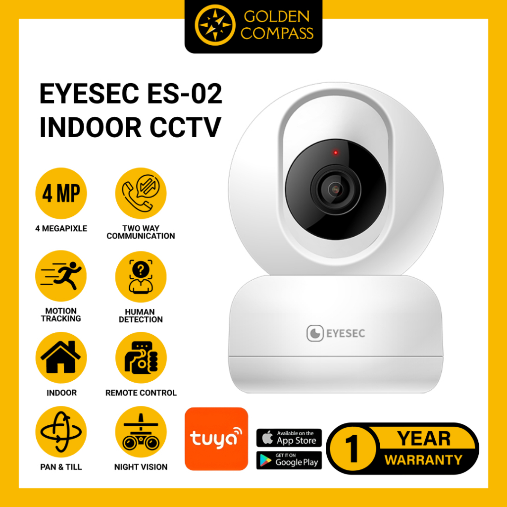 Jual EYESEC IP Camera 4MP Smart CCTV Indoor WiFi 3X Zoom Optik Kamera ...