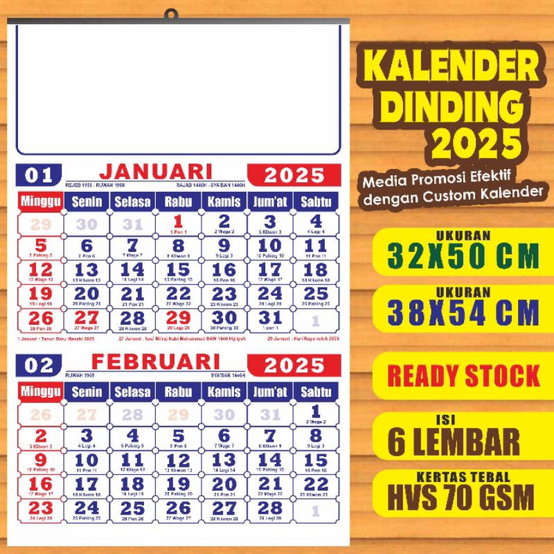 Jual Kalender Kerja • Kalender Dinding • Kalender 2024 • Sablon/Cetak ...