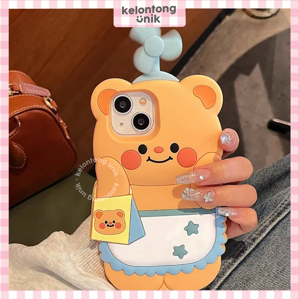 Jual KELONTONG UNIK | 𝗢𝗺𝗼 𝗕𝗲𝗮𝗿 Pinwheel 3D Silicone Case - Softcase ...