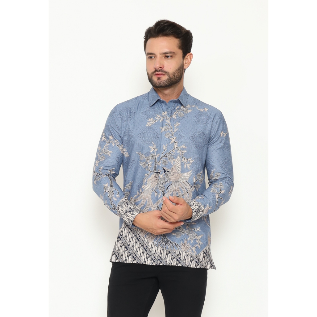 Jual MAGINOT ASANA Batik Pria Slim Fit Lengan Panjang | Shopee Indonesia