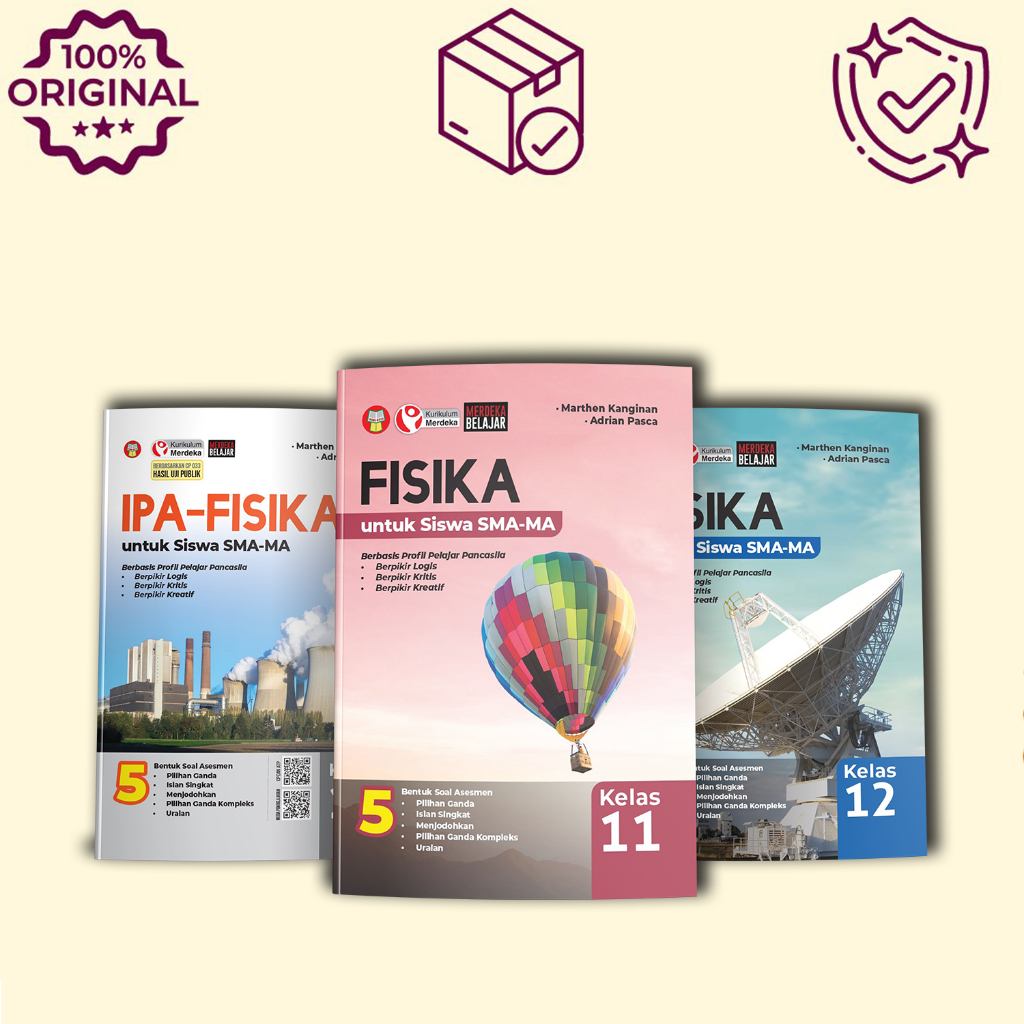 Jual Buku Fisika SMA-MA Kurikulum Merdeka Kelas 10 / Kelas 11 / Kelas 12 - Marthen Kanginan ...