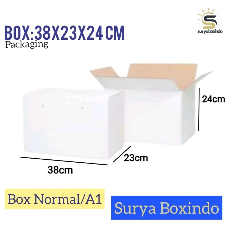 Jual Box 38x23x24 cm( Box Oleh Oleh 3K)/tinggi24/Kardus/Boxnormal/amdk ...