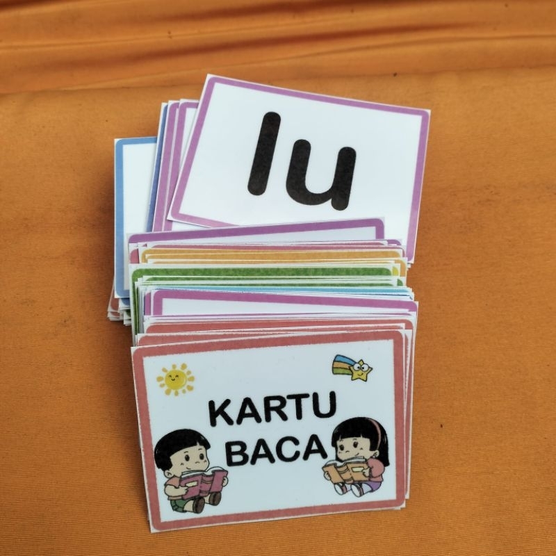 Jual Flashcard Kartu Baca Belajar Membaca Sederhana | Shopee Indonesia