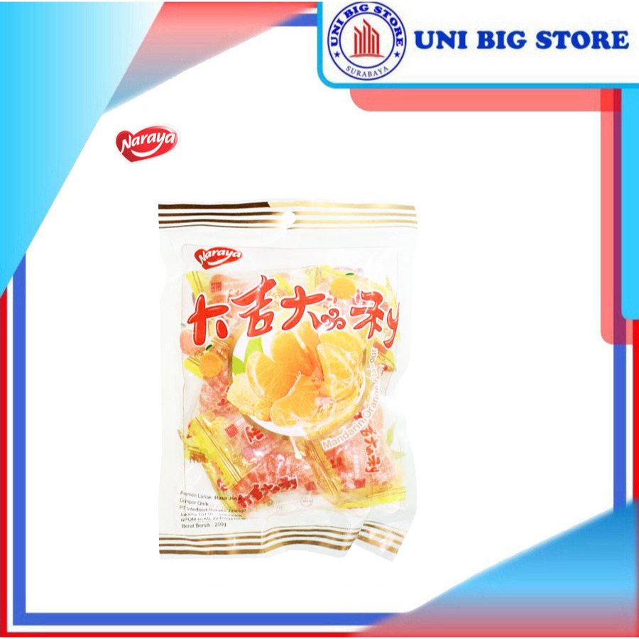 Jual Naraya Orange Jelly Candy MIni 200 gr Permen Jeli Rasa Jeruk ...