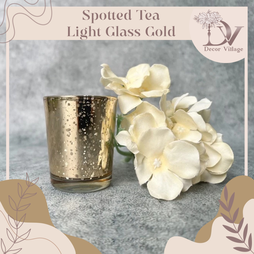 Jual Spotted Tealight Glass GOLD | Shopee Indonesia