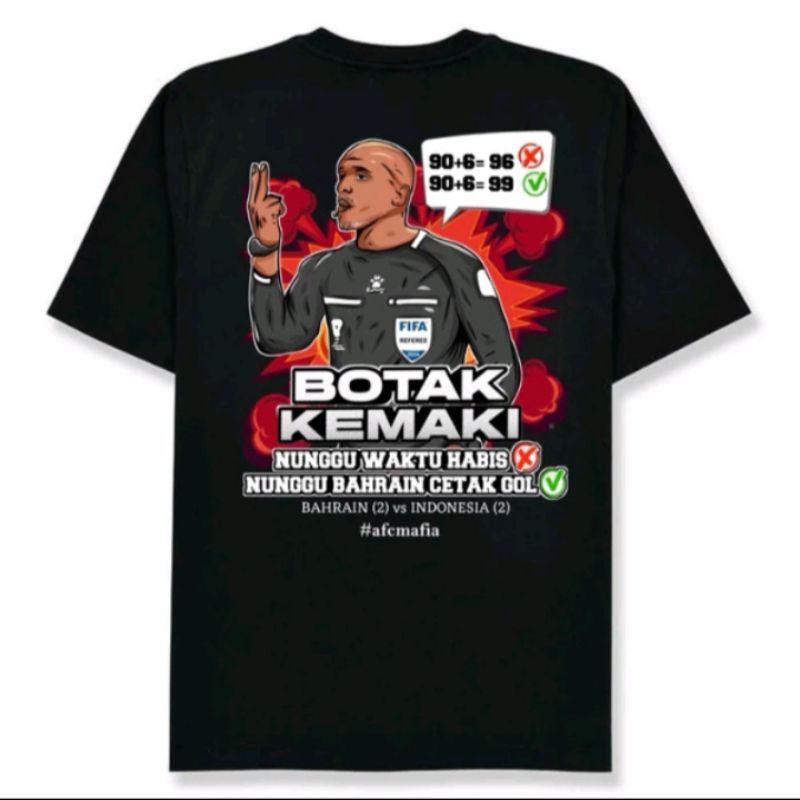 Jual Kaos Wasit Curang Botak Kemaki Wasit Bahrain VS Indonesia Cotton ...