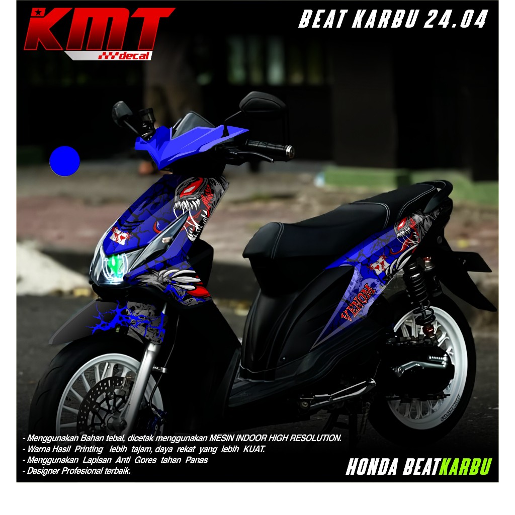 Jual (COD) Decal Sticker Skotlet Variasi Beat Karbu 2008 2009 2010 2011 ...