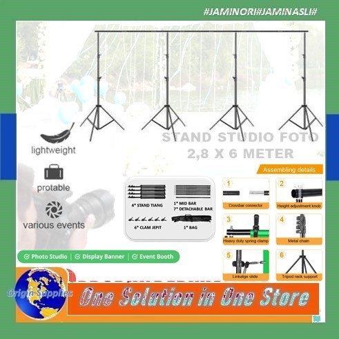 Jual Jumbo Banner Stand 2.8m x 6m Giant Banner/Backdrop/ Backwall ...