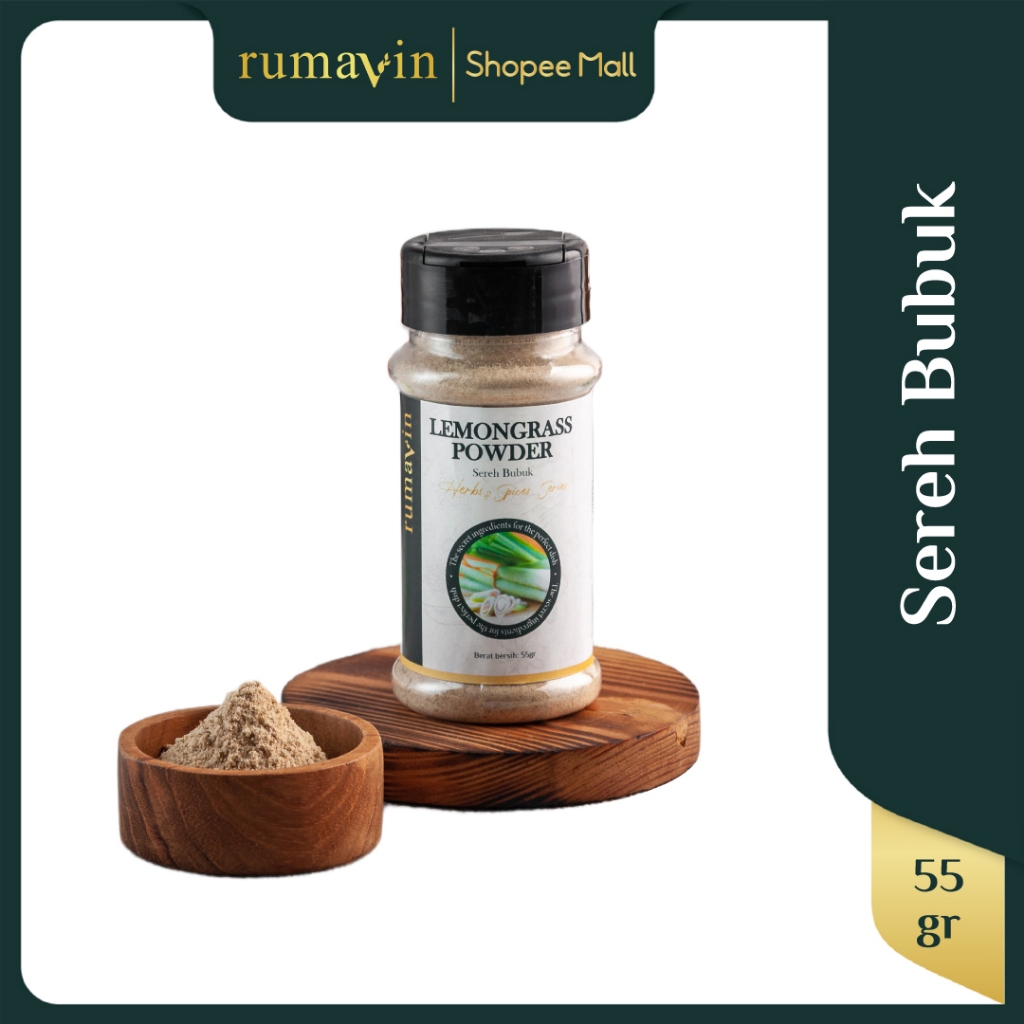 Jual Rumavin - Premium Rempah Lemongrass Powder / Sereh Bubuk Botol ...