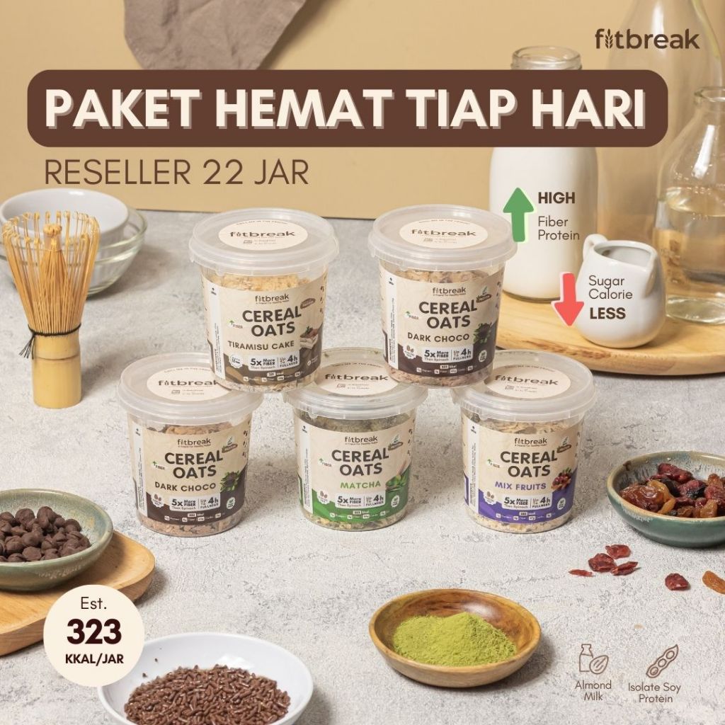 Jual Paket Hemat Tiap Hari / Reseller 22 Jar Fitbreak / Healthy Snack ...