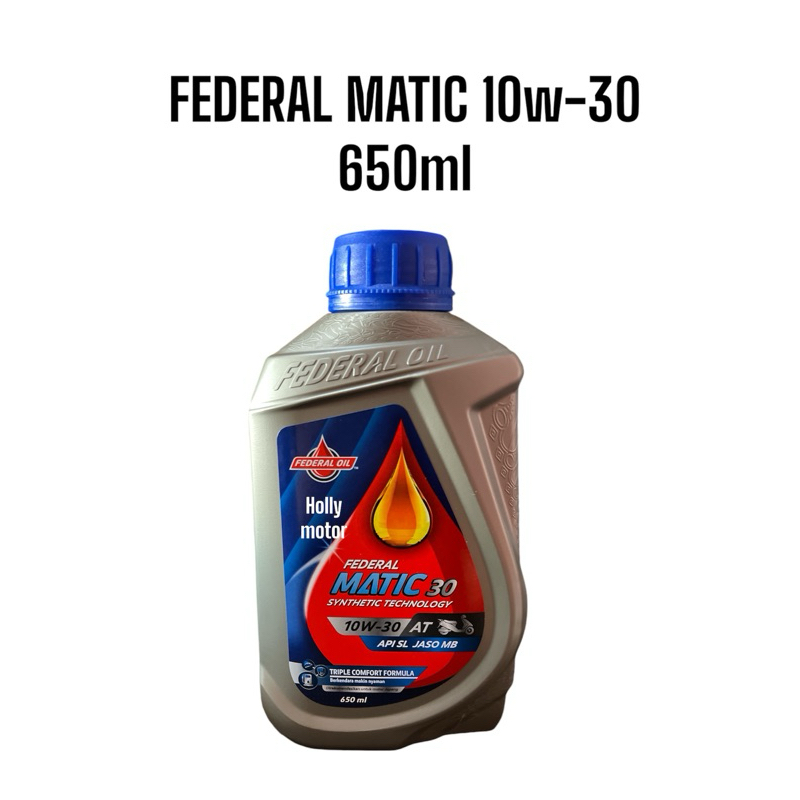 Jual OLI MESIN FEDERAL MATIC 10W-30 650ml ORIGINAL | Shopee Indonesia