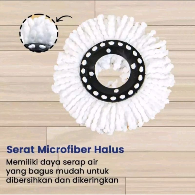Jual REFIL KAIN PEL SPIN MOP PENCUCI OTOMATIS KAIN PEL PUTAR | Shopee ...