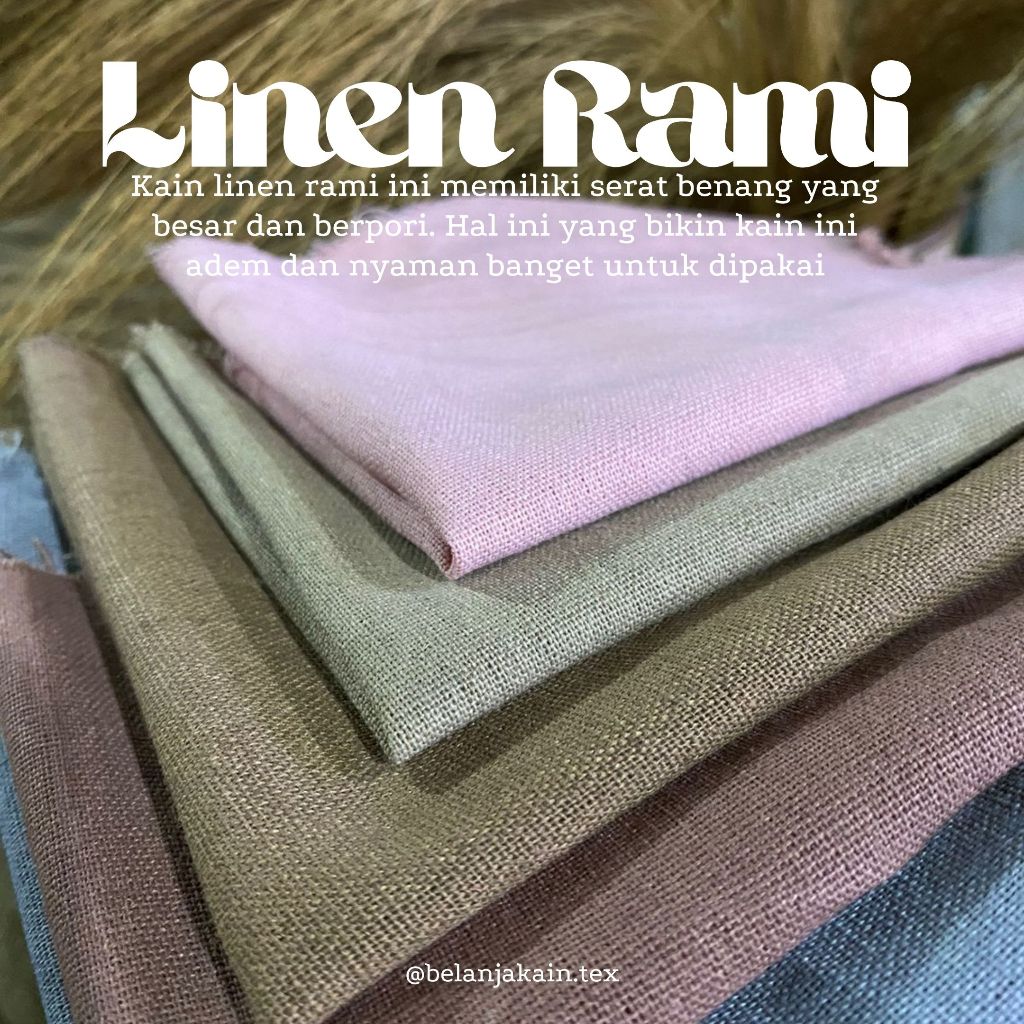 Jual Kain Bahan LINEN RAMI Per 50cm | Shopee Indonesia