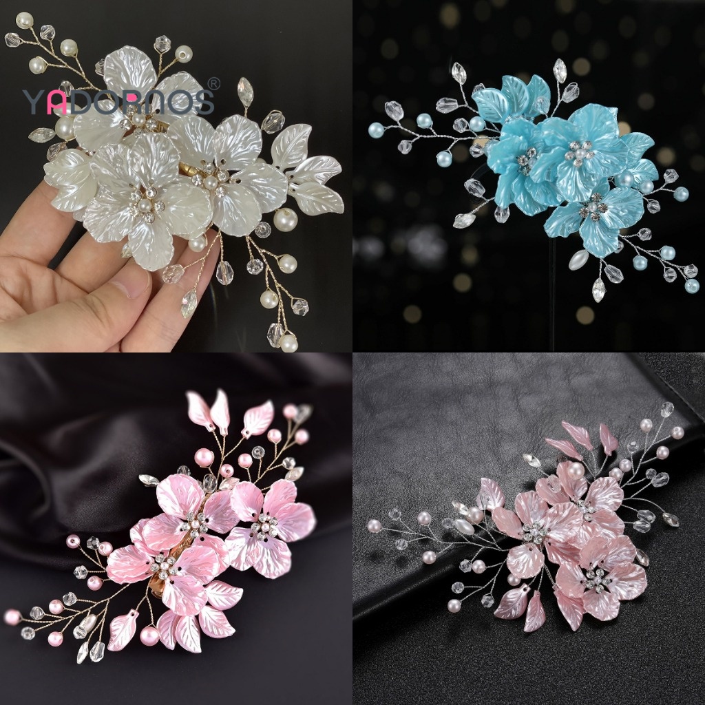 Jual YADORNOS Jepit Rambut Kelopak Bunga Kerang Hiasan Kepala Hiasan ...