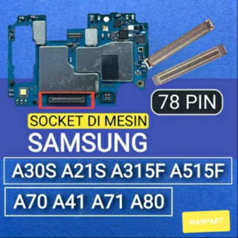 Jual konektor flexible board samsung a30s / soket flexible board ...