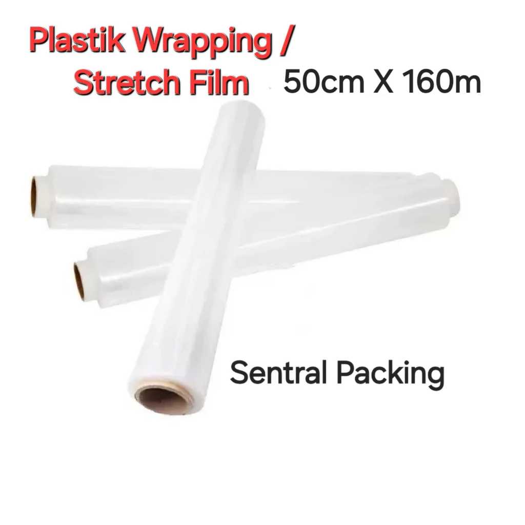 Jual HARGA DAMAI PLASTIK WRAPPING - STRETCH FILM 50cm X 160m | Shopee ...