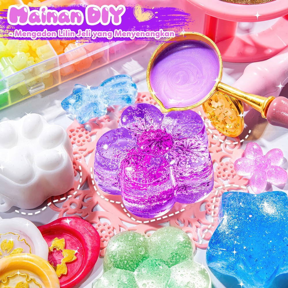 Jual Mainan Squishy 3D DIY Guka Jelly Wax Set Squeezy Pencet Mainan ...