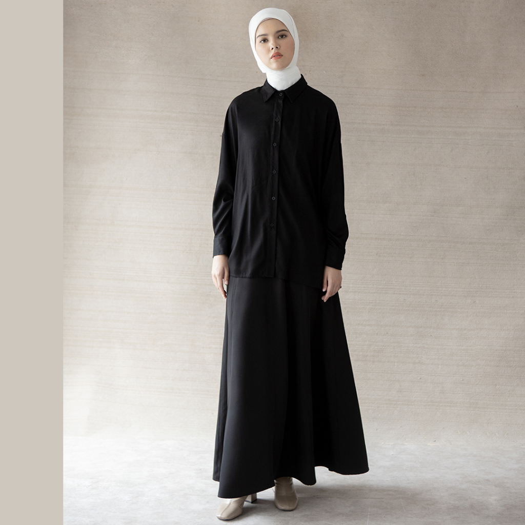 Jual Prajna by Aska Label - Kemeja rayon wanita basic full kancing depan busui friendly | Shopee ...