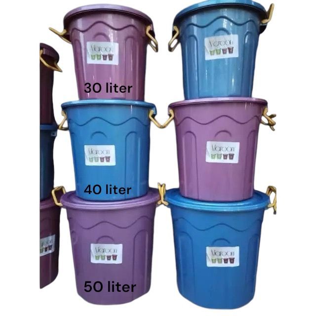 Jual GREAT MAROON/EMBER TUTUP/EMBER PLASTIK UKURAN 30 LITER/EMBER PLASTIK MAROON BAHAN TEBAL ...