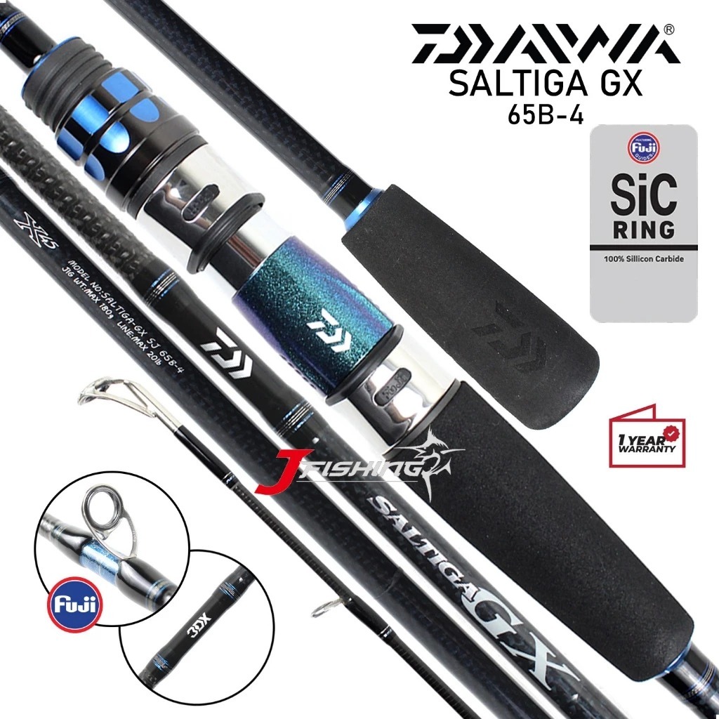 Jual Joran DAIWA SALTIGA GX SJ 65B-4 65B-5 | Slow Jigging | Bait jigging | Overhead | One Piece ...