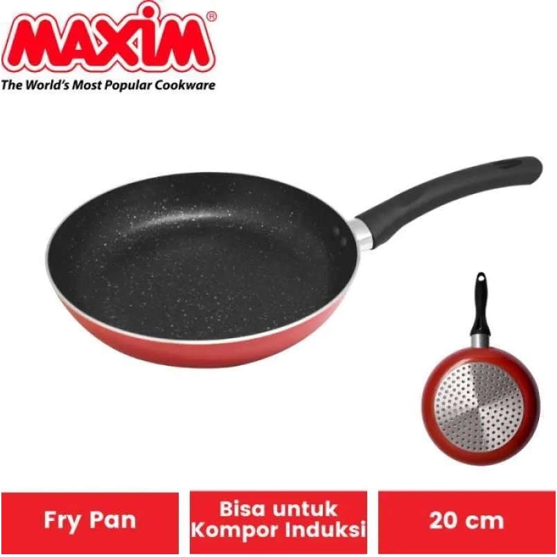 Jual MAXIM Panci Teflon Fry pan Induksi 20cm - Gourmet [ORI 100% ...