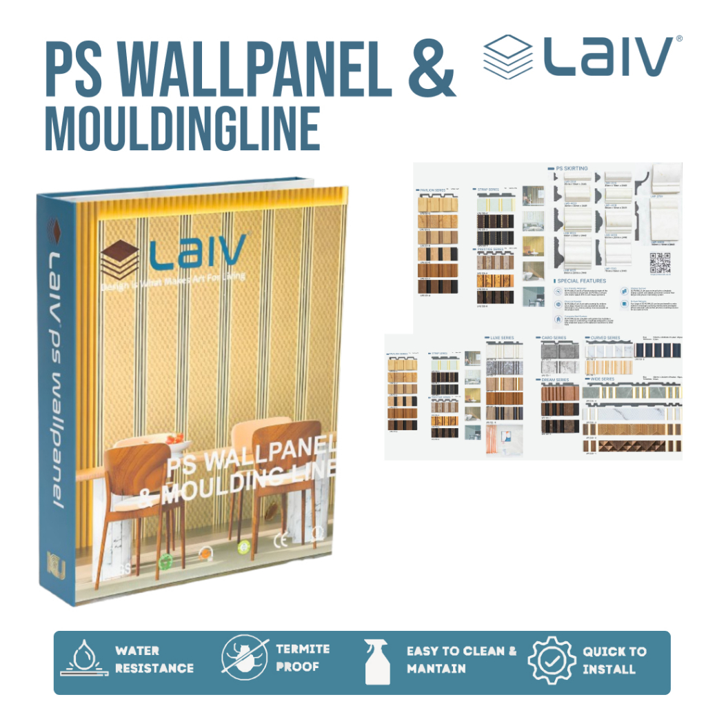 Jual LAIV Katalog Wallpanel PS Panel & Wall Moulding PVC List Dinding ...