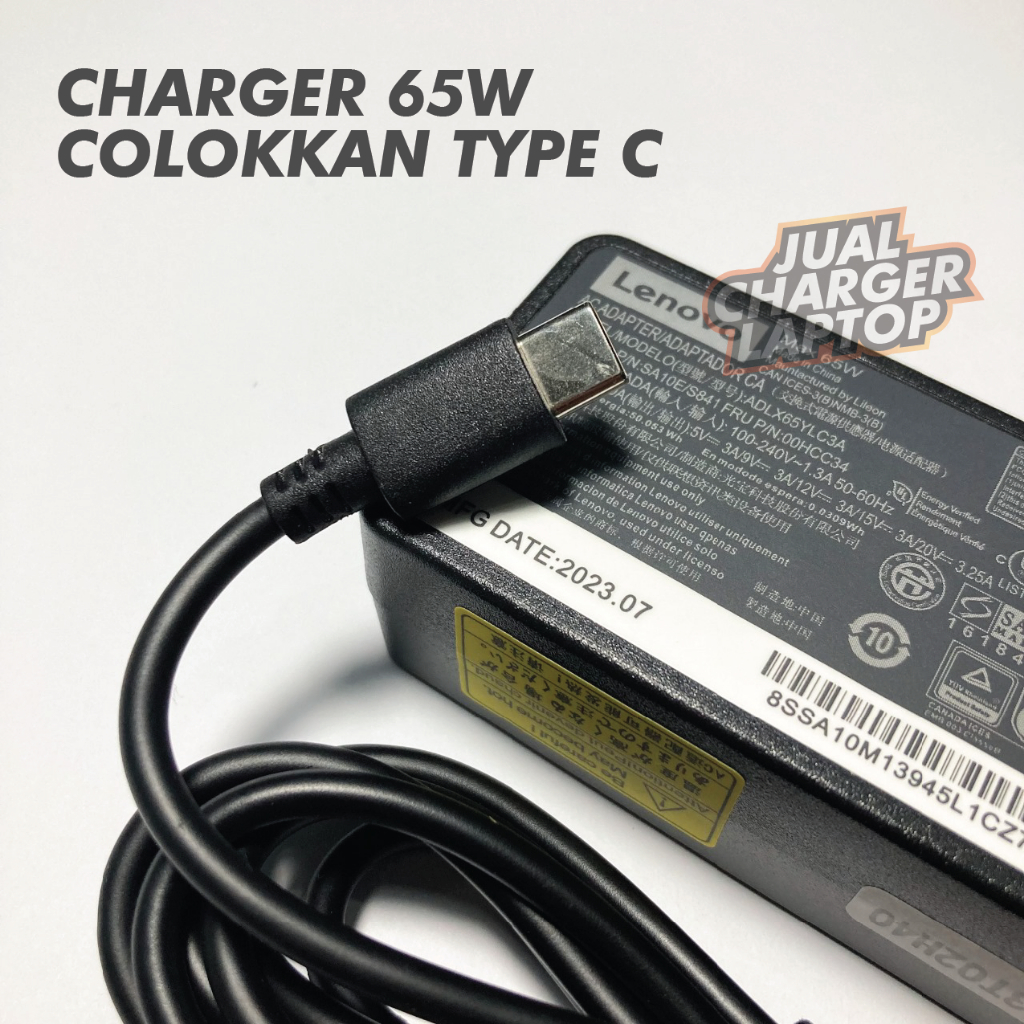 Jual Jogja Adaptor Charger Laptop Lenv 20V 3.25A 65W Colokkan Type C ...