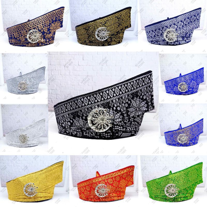 Jual TANJAK/TENGKOLOK/DESTAR SONGKET PREMIUM ASLI MELAYU DEWASA | IKAT ...