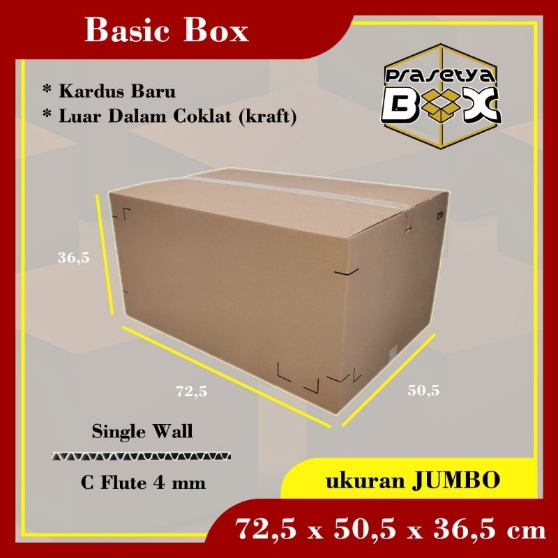 Jual Kardus Baru / Ukuran Jumbo 72,5x50,5x36,5 cm / Single Wall ...