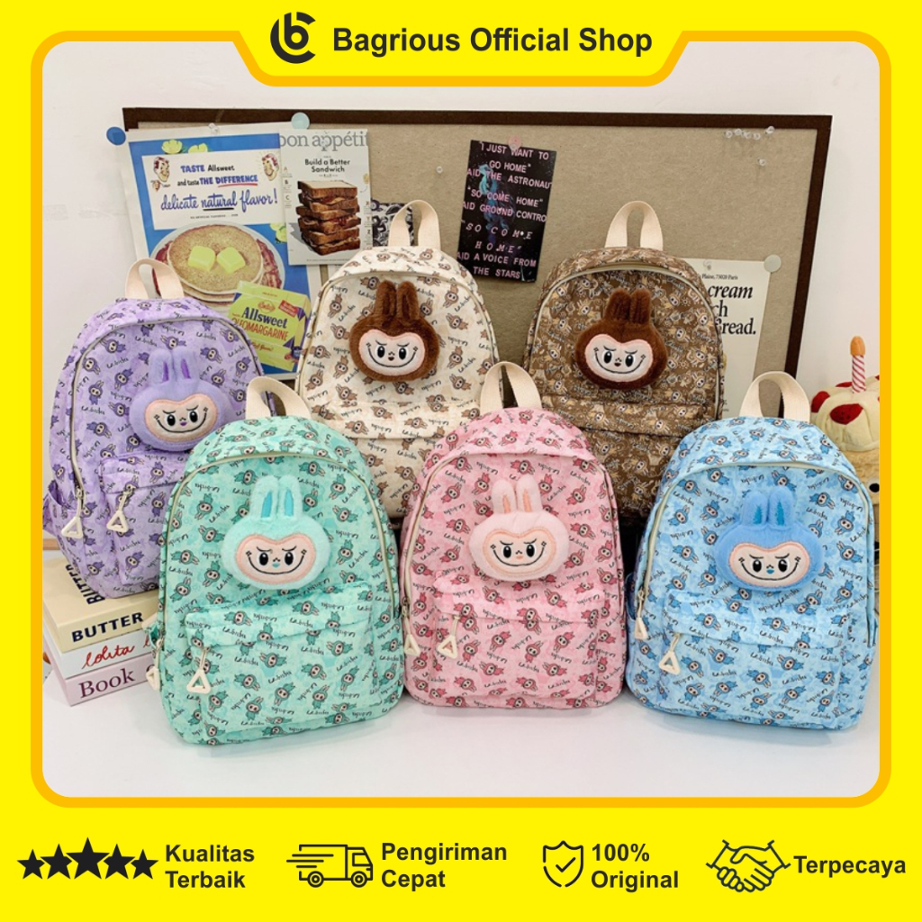 Jual Tas Sekolah Anak Perempuan TK PAUD Karakter LABUBU Tas Ransel Anak Lucu Korean Style ...