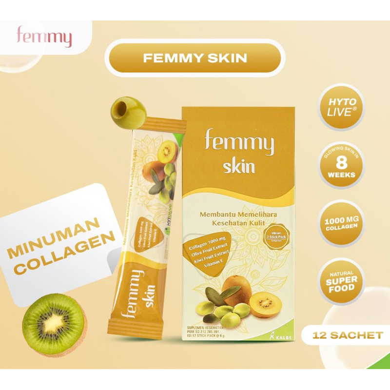 Jual Femmy Skin Collagen Drink Menjaga Kesehatan Kulit isi 12 sachets ...