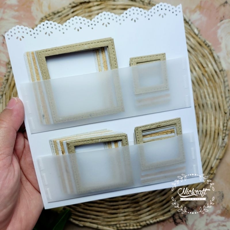 Jual DIE CUT JOURNAL SCRAPBOOK HIASAN KERTAS CLASSIC SQUARE FRAME SET ...