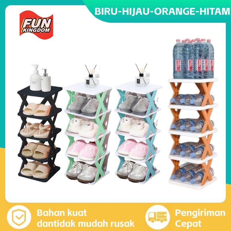 Jual Rak sepatu X4/X5 tempat rak sepatu susun rak sendal tempat sendal ...