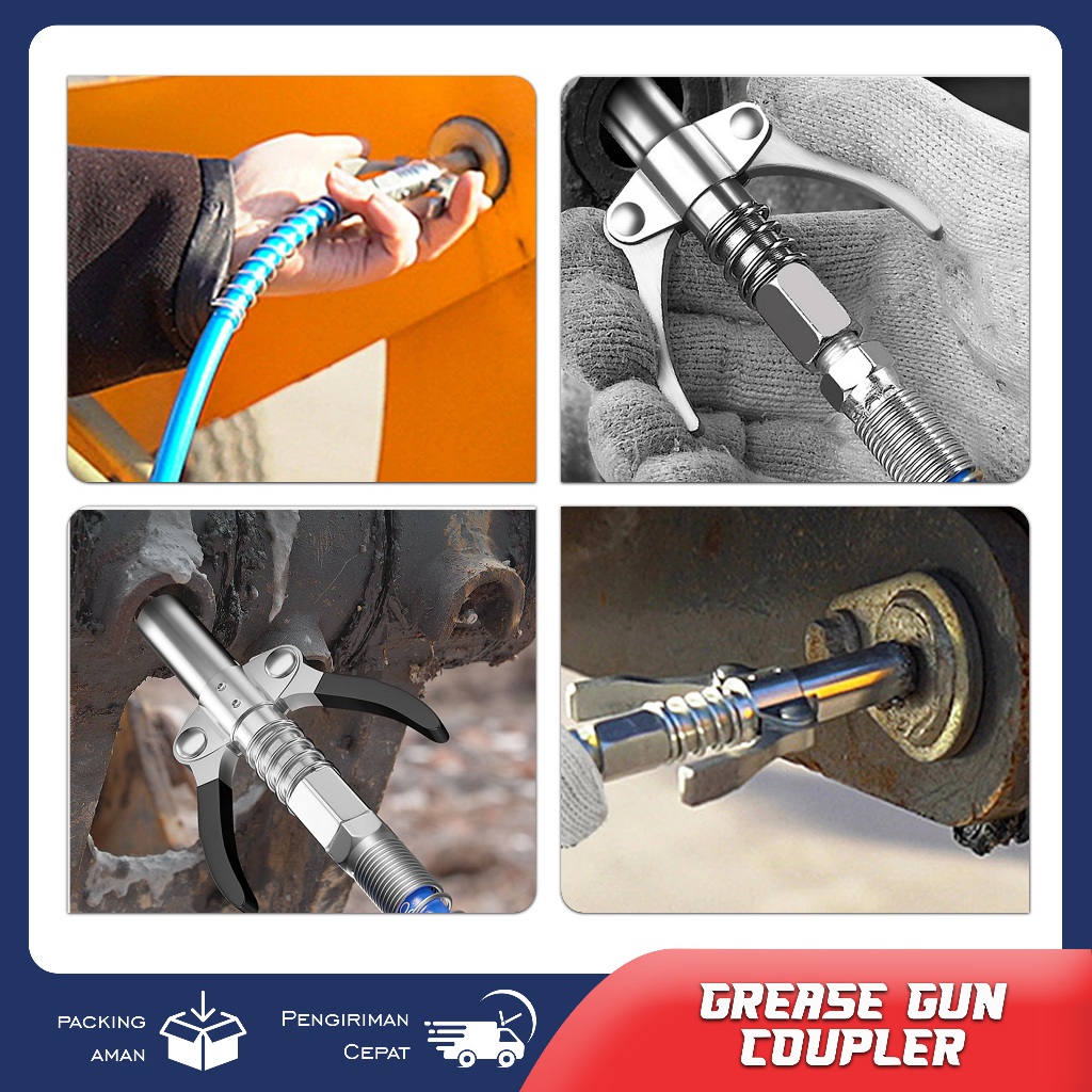 Jual KEPALA SELANG GREASE GUN JEPIT PENJEPIT NEPEL STEMPET COUPLER ...