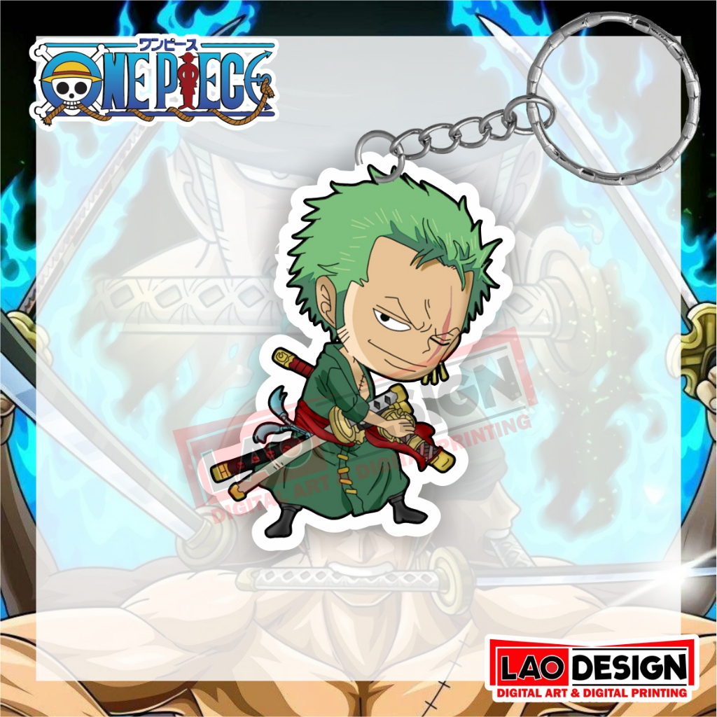 Jual Gantungan Kunci Zoro - Gantungan Kunci Akrilik One Piece - Ganci ...