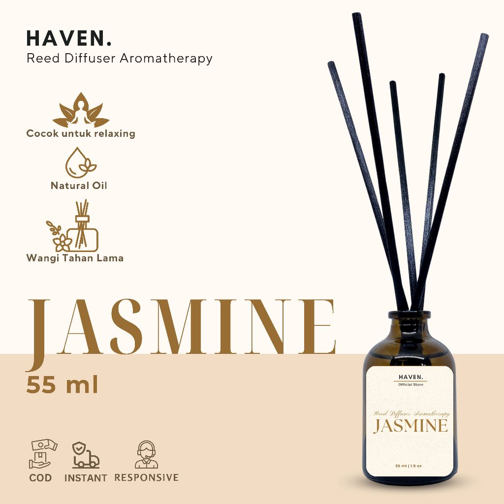 Jual Reed Diffuser Aromatherapy JASMINE 55 ml | Pengharum Ruangan ...