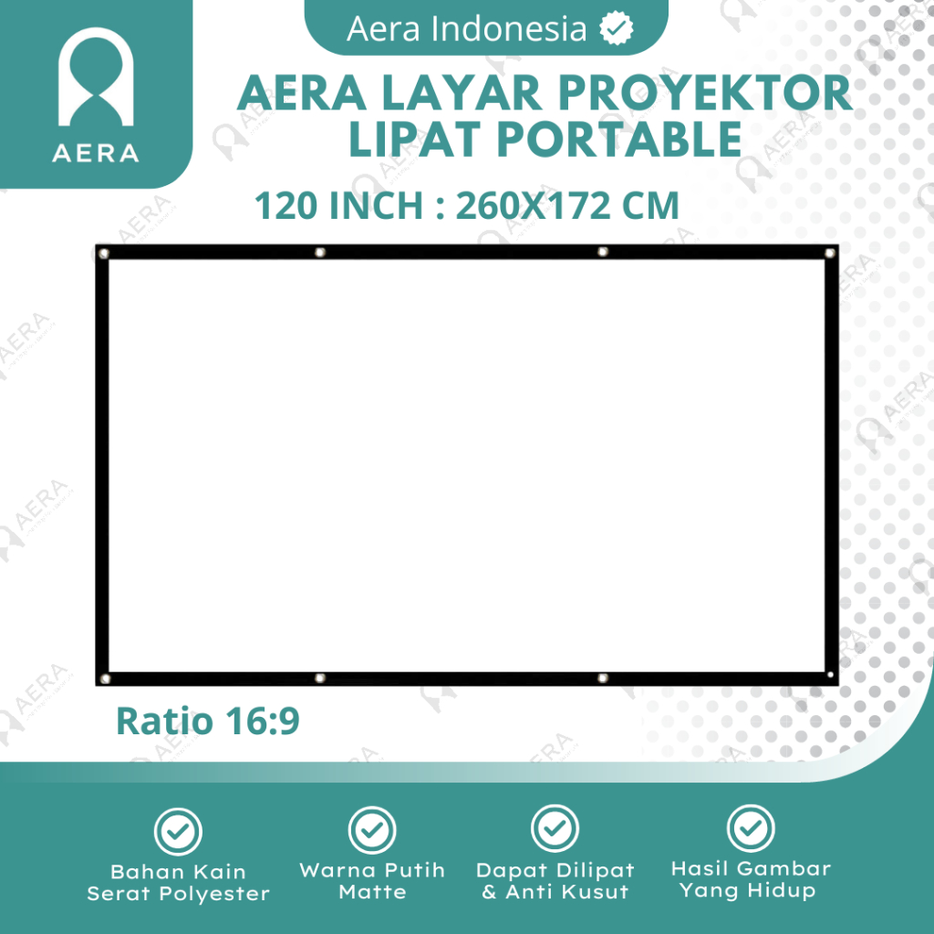 Jual LAYAR PROYEKTOR LIPAT 120 INCH 16:9 | SIMPLE PROJECTION SCREEN ...