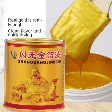 Jual 100g Cat Besi Warna Gold Emas Berbasis / Air Cat Kayu Gold Emas ...