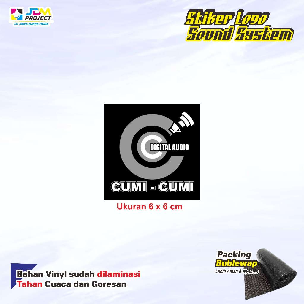 Jual JDM Project - Stiker Sound System Cumi Cumi Audio Vynil Anti Air | Shopee Indonesia