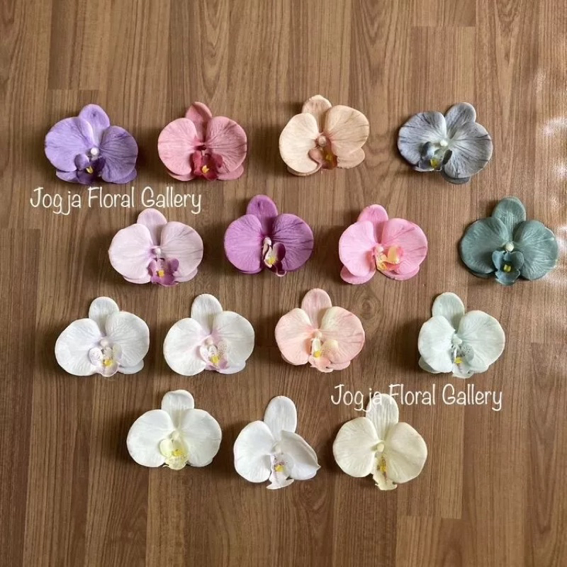 Jual Bunga Anggrek Kain Artificial Flower Head / Kelopak Anggrek Kain ...