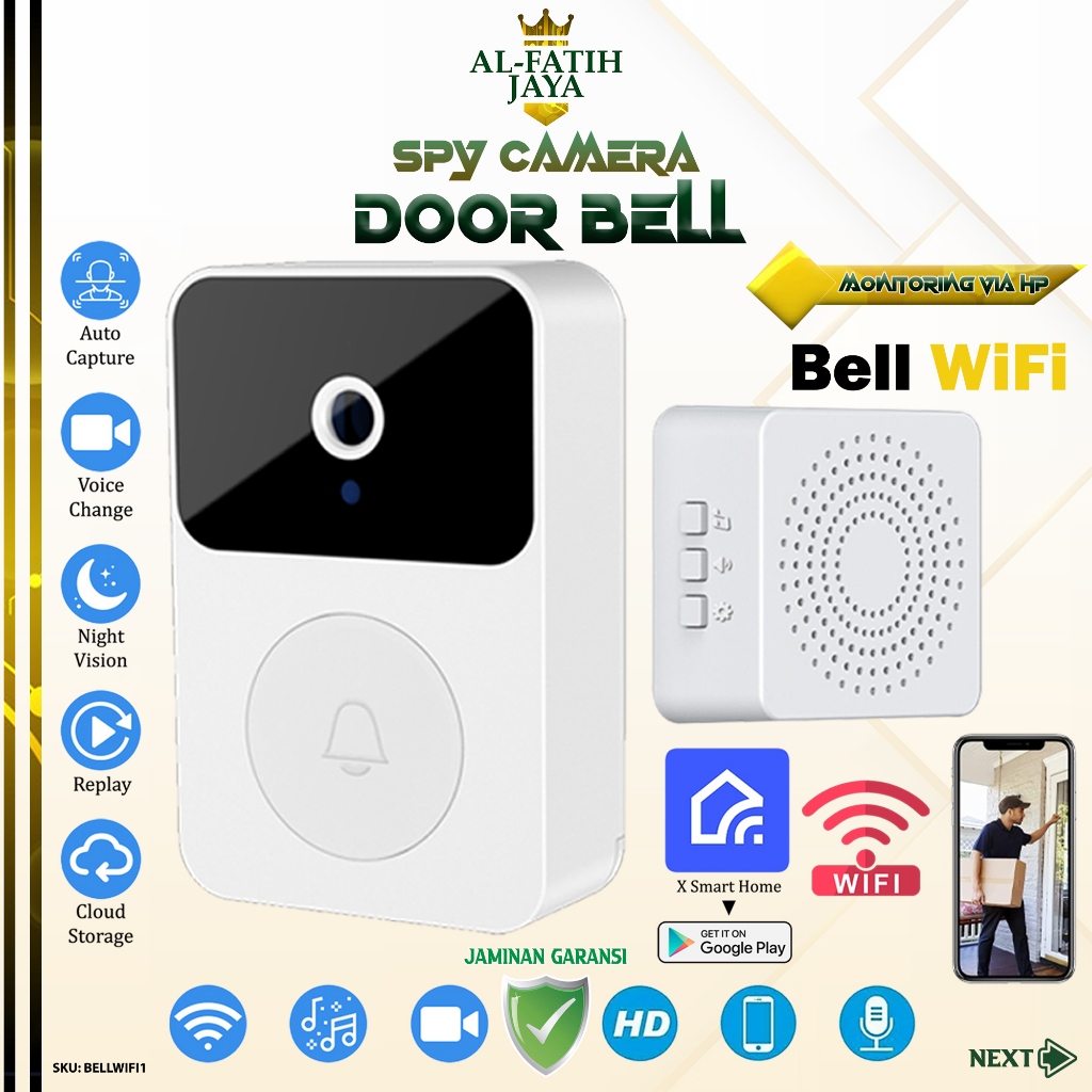 Jual Vidio Interkom Wireless Kamera CCTV Bell Pintu Rumah Smart ...