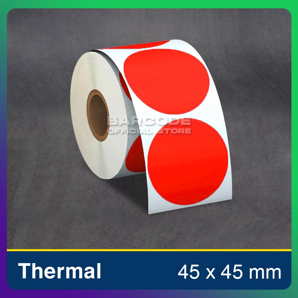 Jual Label Termal Bulat 45x45 Kertas Sticker 45 x 45 Stiker Thermal ...