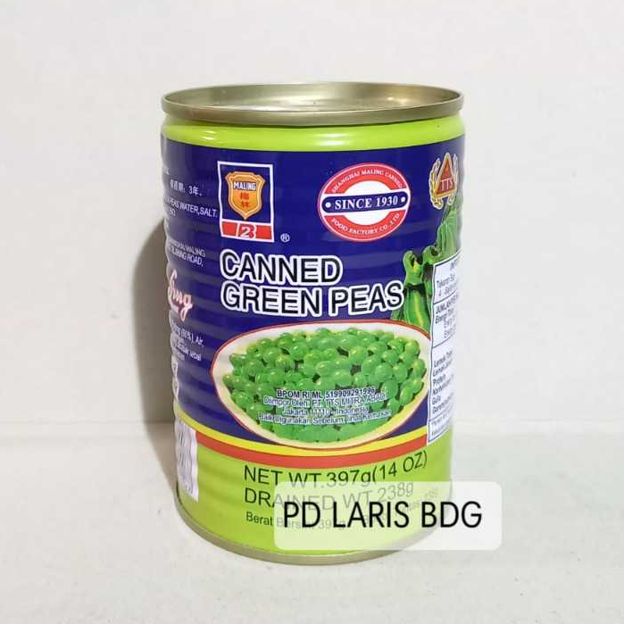 Jual MALING TTS GREEN PEAS CANNED 397GR (MALING POLONG TTS / KACANG ...