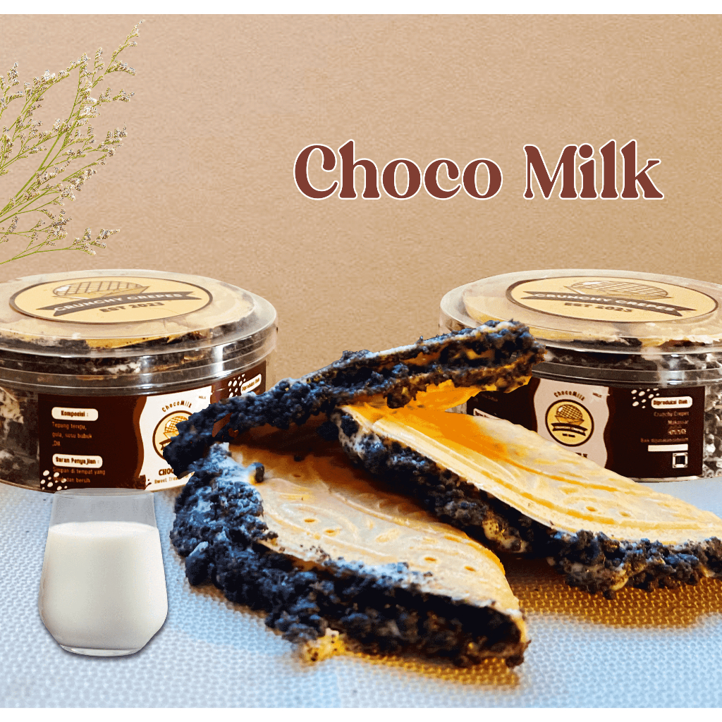 Jual crunchy crepes||crepes semprong||snack viral kekinian||choco milk ...