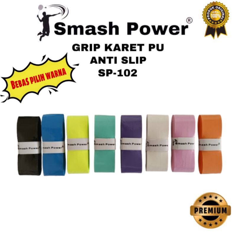 Jual GRIP RAKET BADMINTON SMASH POWER SP-102 ORIGINAL ANTI SLIP/GRIP ...